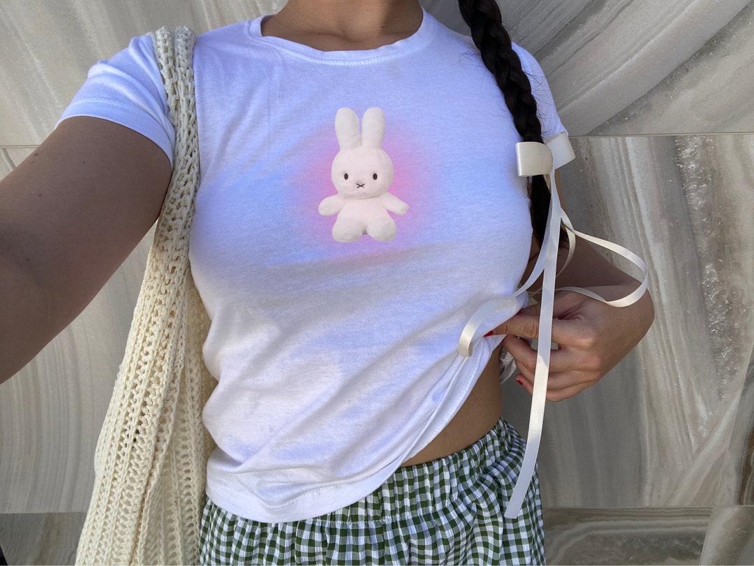 Miffy Baby Tee, Trendy Y2K Baby Tee, Cute Bunny Tee, Coquette Baby Tee ...