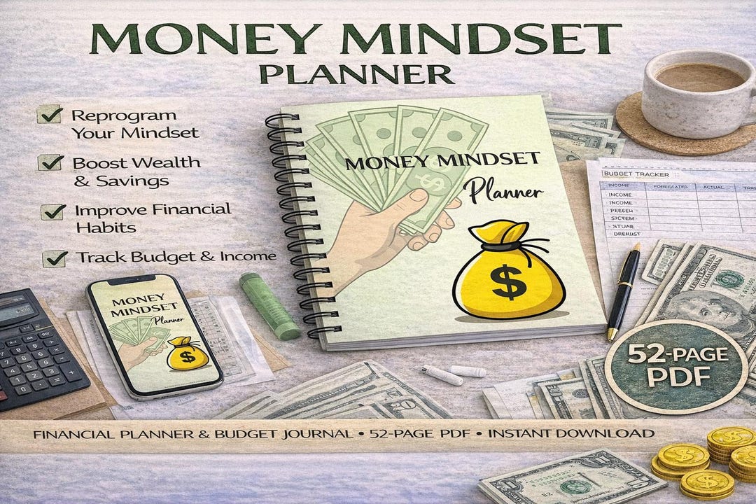 Money Mindset Journal Printable | Financial Planner & Budget Tracker ...