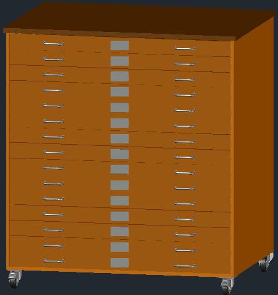 Flat File Cabinet Plans | DIY Blueprint Storage (PDF) - Etsy