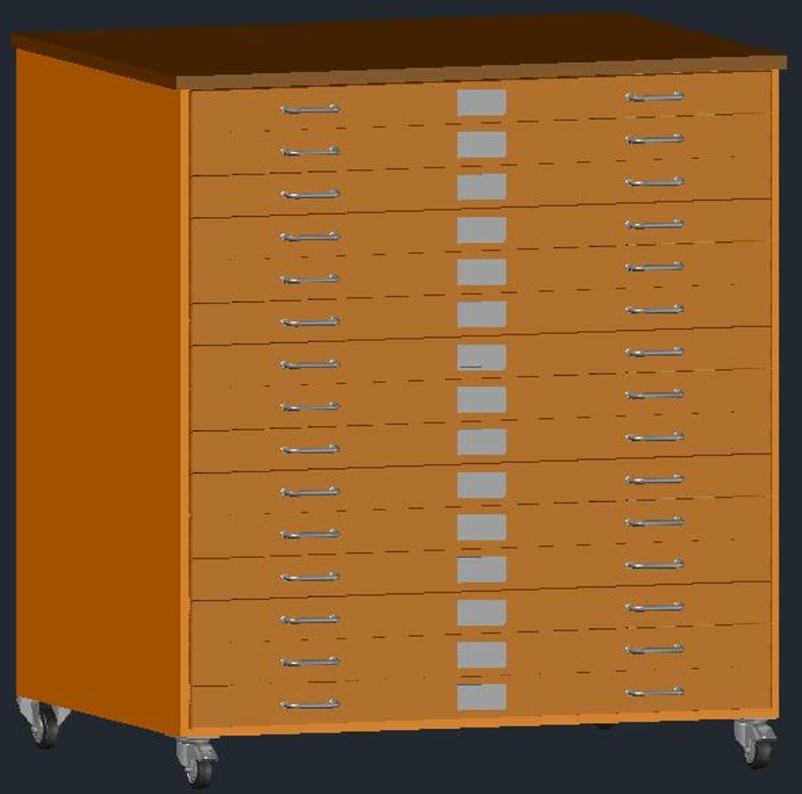 Flat File Cabinet Plans | DIY Blueprint Storage (PDF) - Etsy