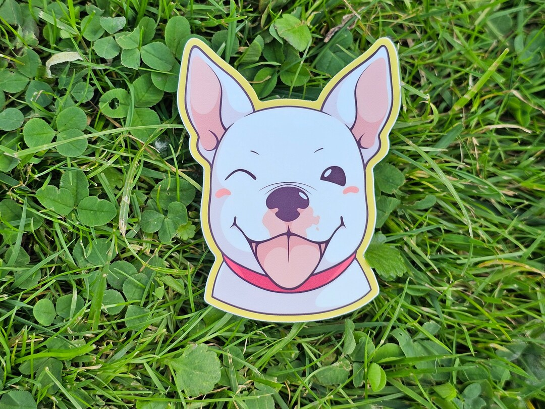 Pitsky Puppy Wink Sticker Waterproof Durable Matte Vinyl Sticker ...