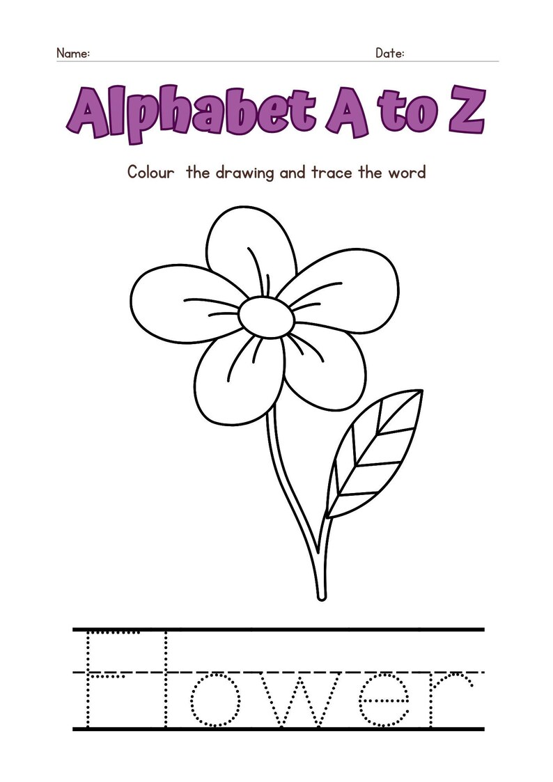 Kids Digital Products | Alphabet Tracing Printables | 4 Alphabet ...