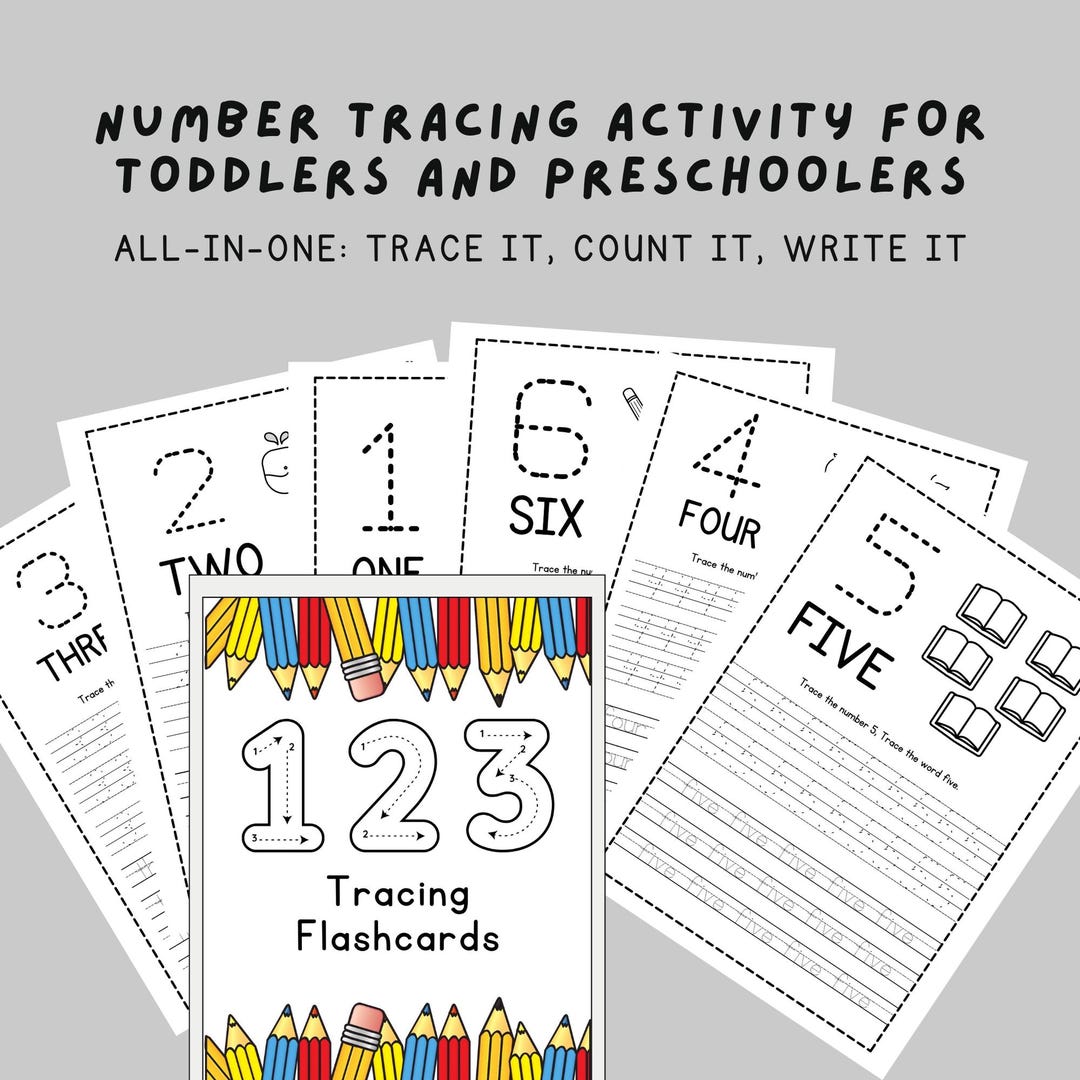 Kids Digital Products | Numbers Tracing Printables | Introducing Single ...