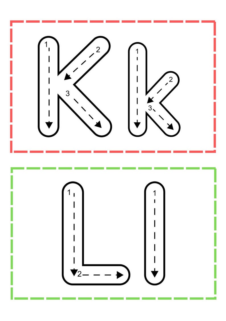 Kids Digital Products | Alphabet Tracing Printables | 4 Alphabet ...
