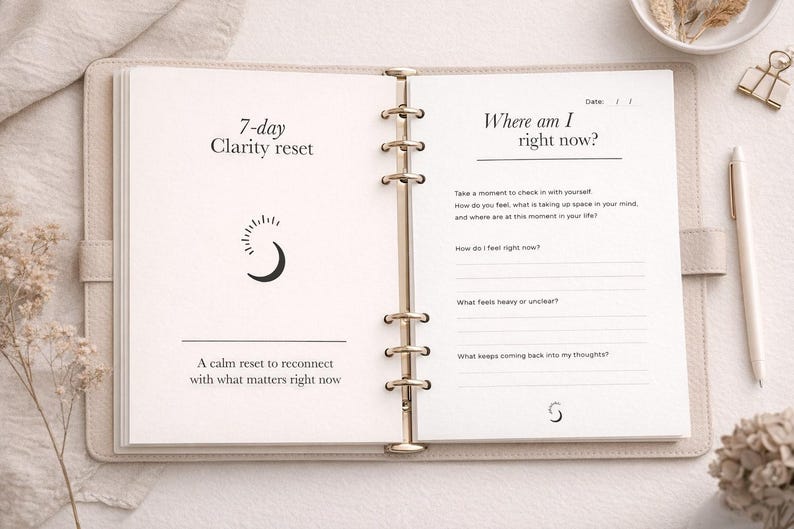 7-day Clarity Reset Printable | Calm Reset Worksheet | Mental Clarity ...