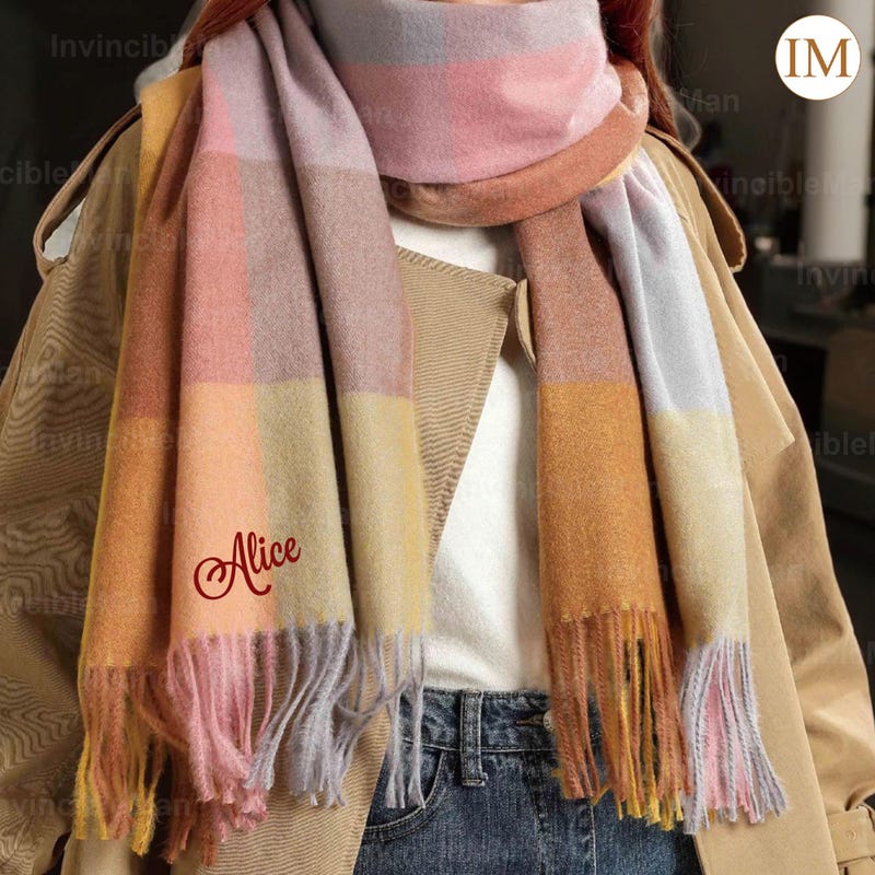 Monogrammed Scarf - Etsy