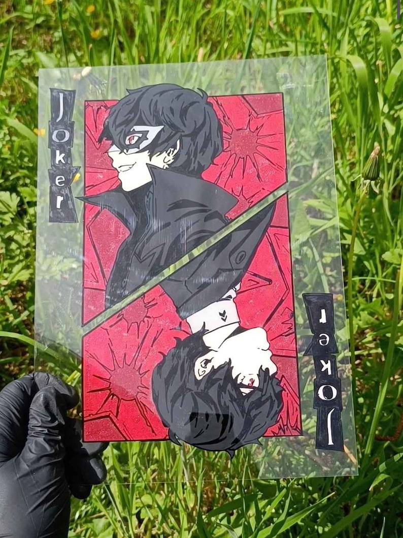 Joker Glasspainting Anime Glass Painting Glassart Anime Persona 5 - Etsy
