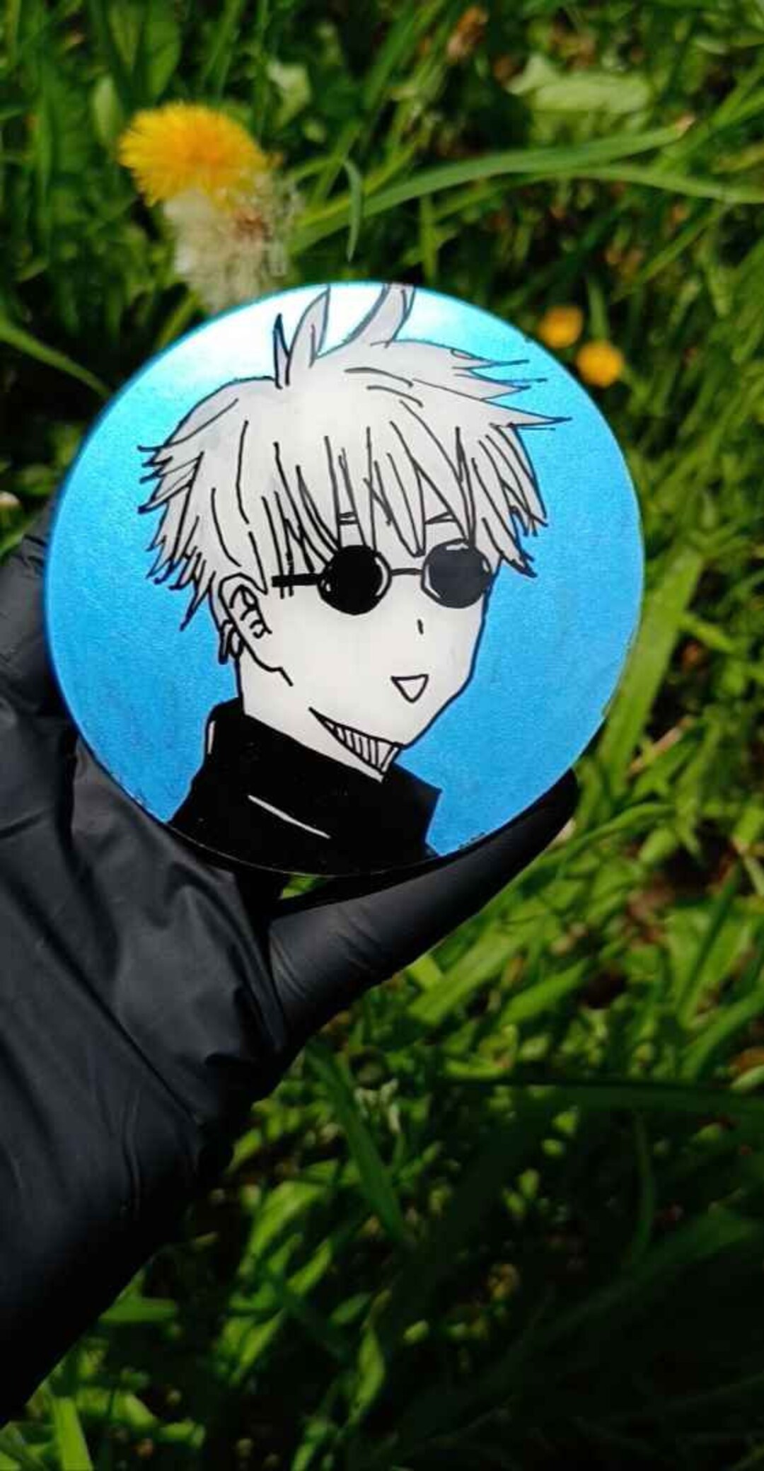 Gojo Satoru Glasspainting Anime Glass Painting Glassart Anime - Etsy