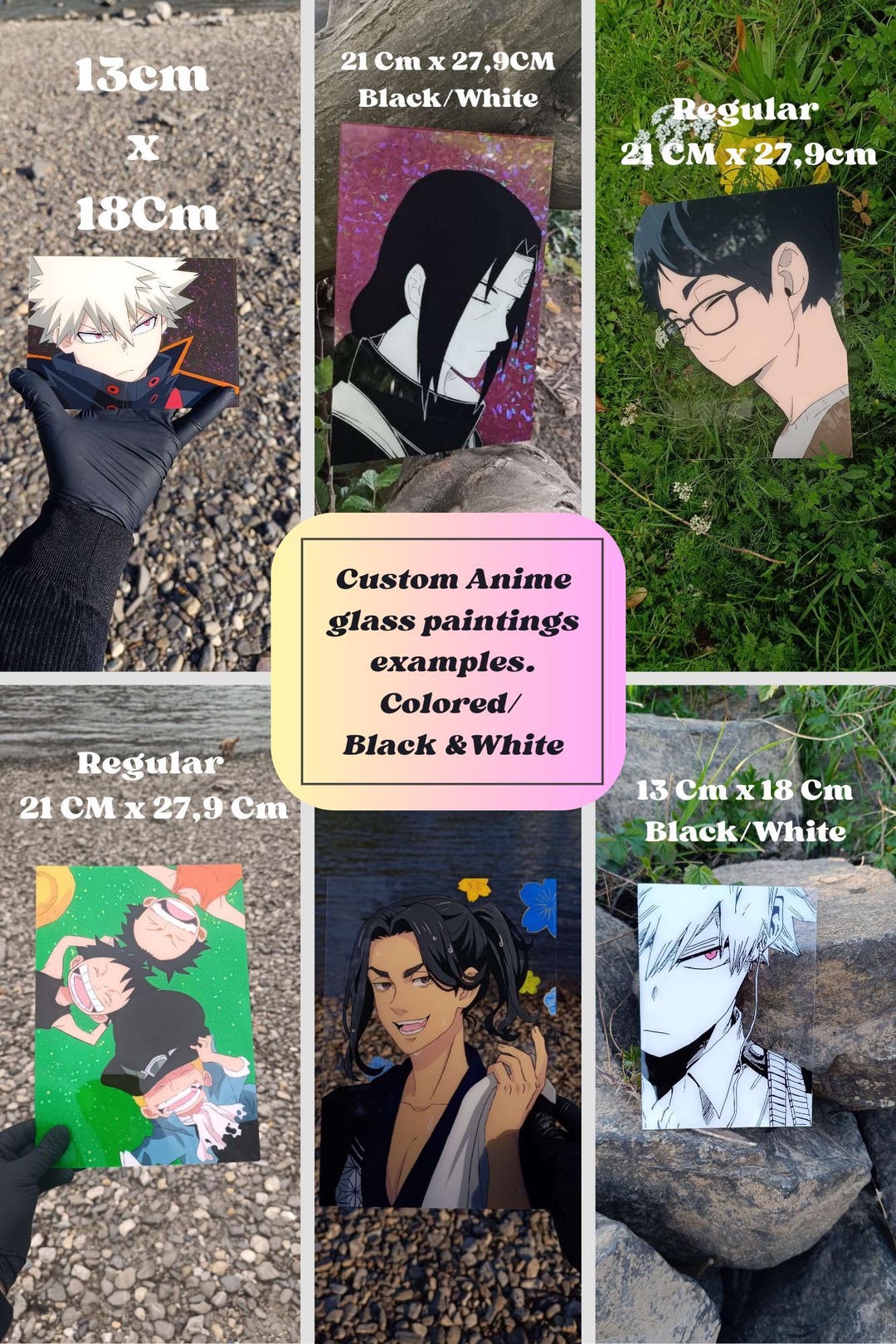 Custom Anime Glass Painting | Stained Glass | Anime Glass Art ...