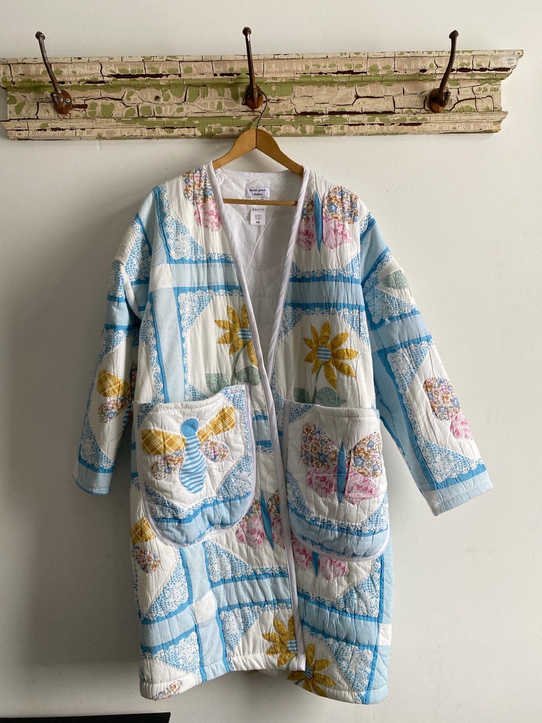 Quilted Repurposed Butterfly Blanket Robe Small/medium - Etsy