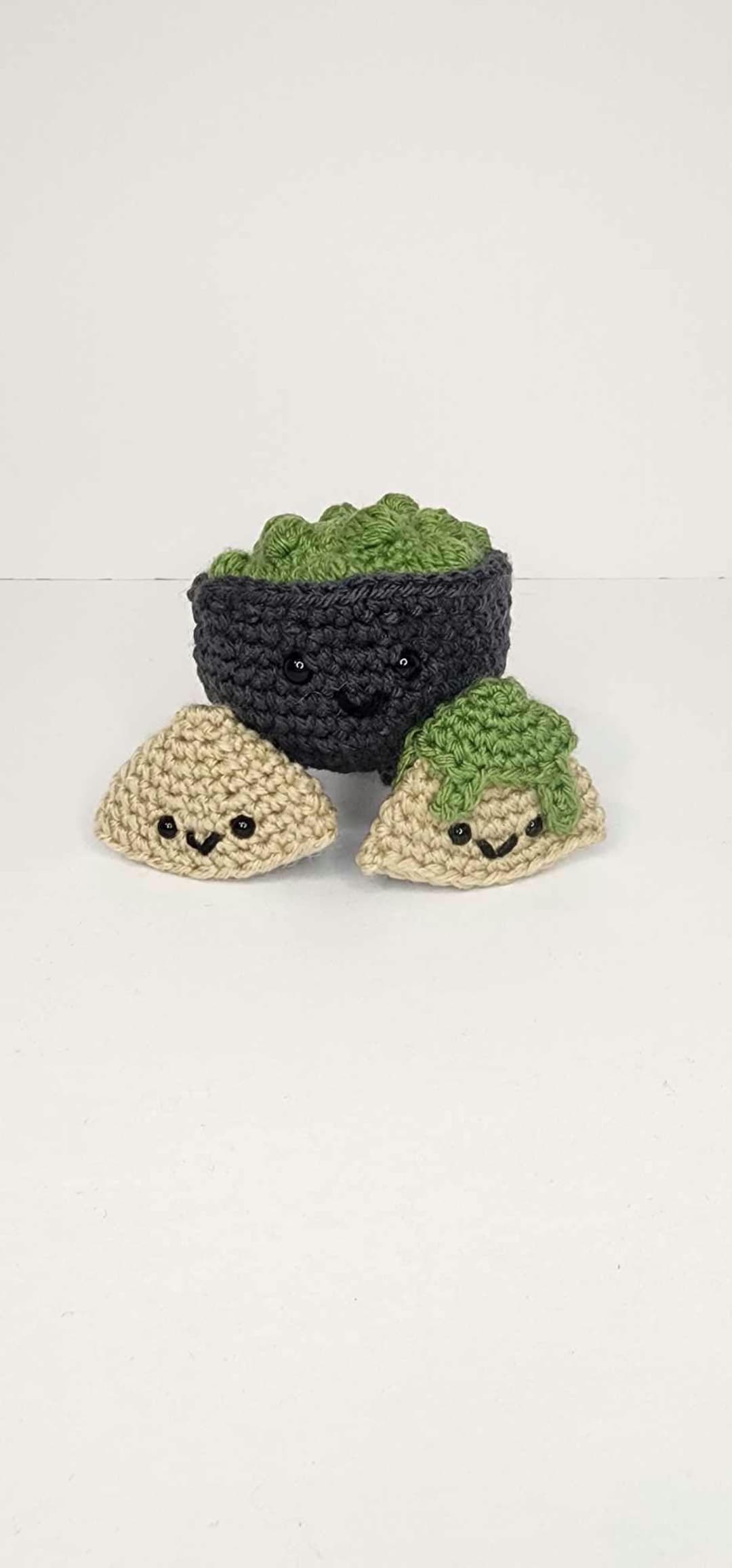 Crochet Amigurumi Chips and Guacamole Plushie Handmade - Etsy