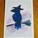 Witch Crow - A5 Art Print - Etsy
