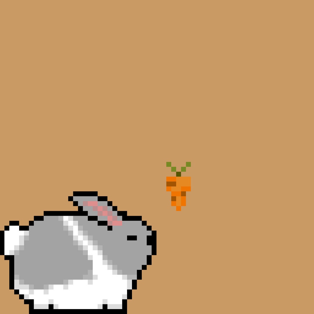 Cute Animated 2D Bunny Rabbit Pixel Art Emote for Twitch Discord - Etsy