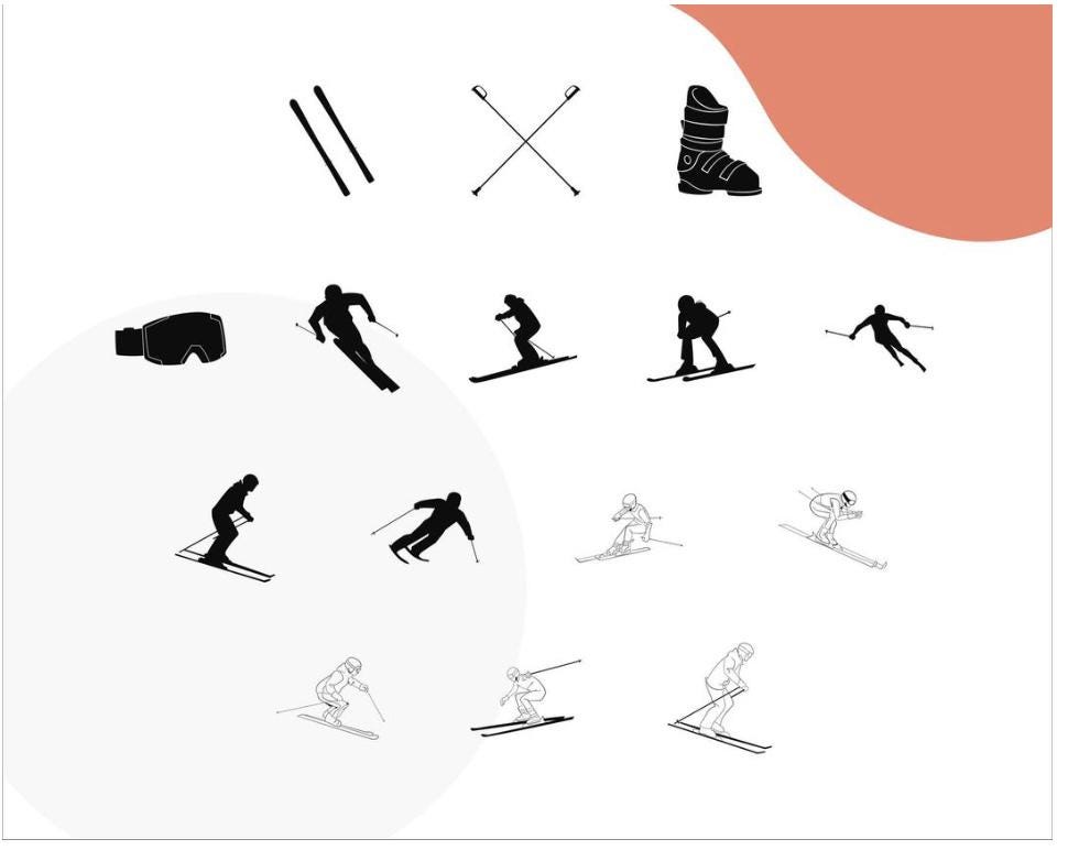 Skiing SVG 30 Pack-winter Sports Bundle Svg, Winter Svg Bundle, Skiing ...