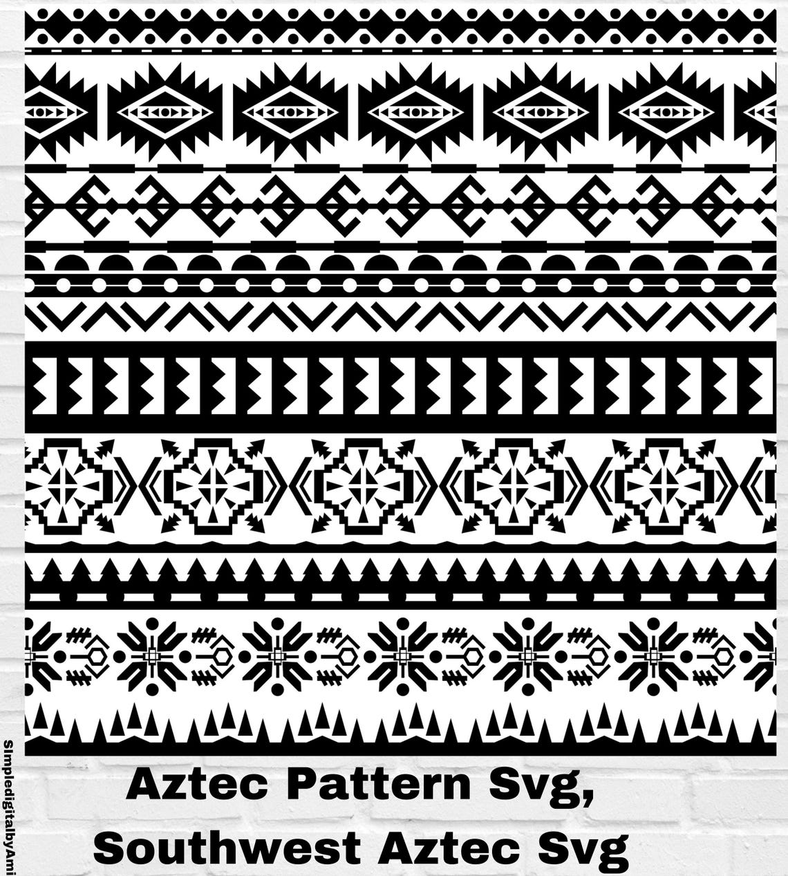 Aztec Pattern Svg, Southwest Aztec Svg Commercial Use Instant Download ...