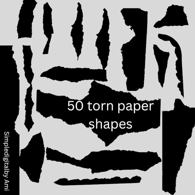 Torn Paper Edges: 50+ Shapes, SVG, PNG, AI (digital Download) - Etsy
