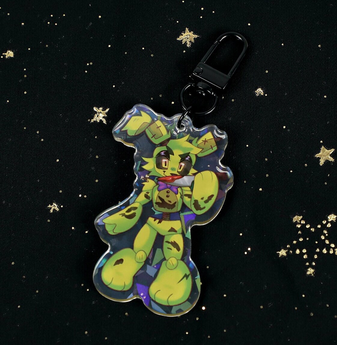 Sinister Springtrap Holographic Acrylic Charm - Etsy