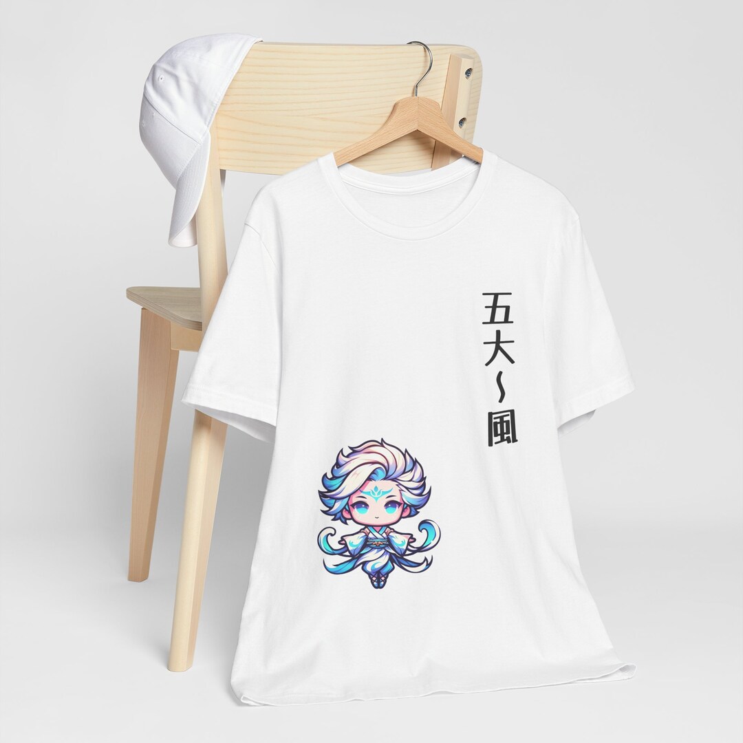 Wind Elemental Chibi Shirt Harajuku Fashion Kanji Avatar Anime Shirt ...
