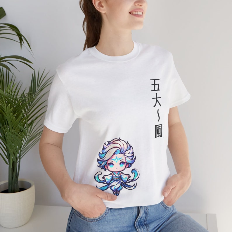 Wind Elemental Chibi Shirt Harajuku Fashion Kanji Avatar Anime Shirt ...