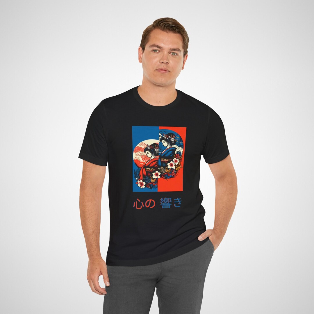 Geisha Art Tee | Bold Traditional Japanese Floral Print Contemporary ...