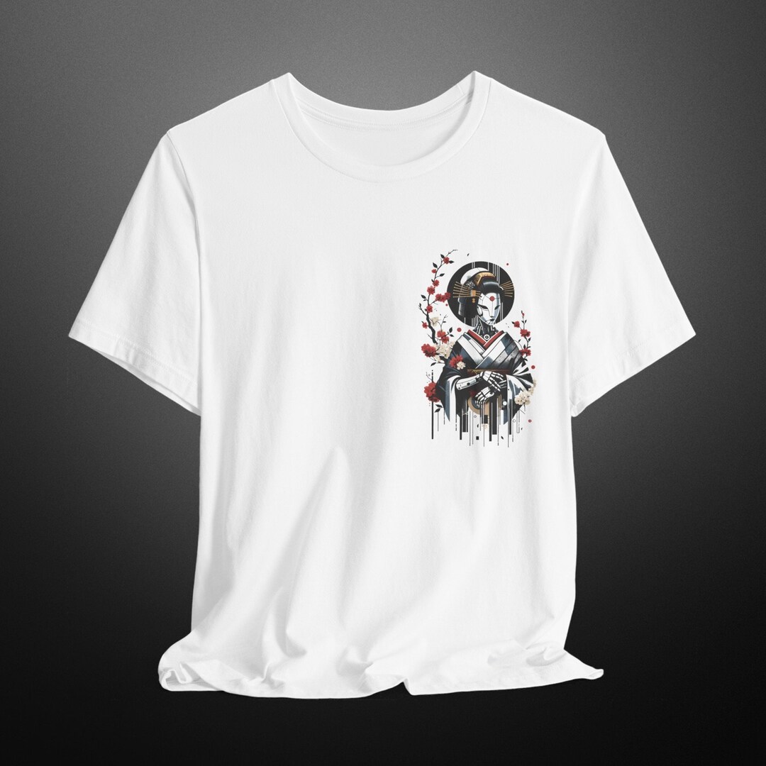 Robot Geisha T-shirt | Futuristic Japanese Tee Sci-fi Samurai Apparel ...
