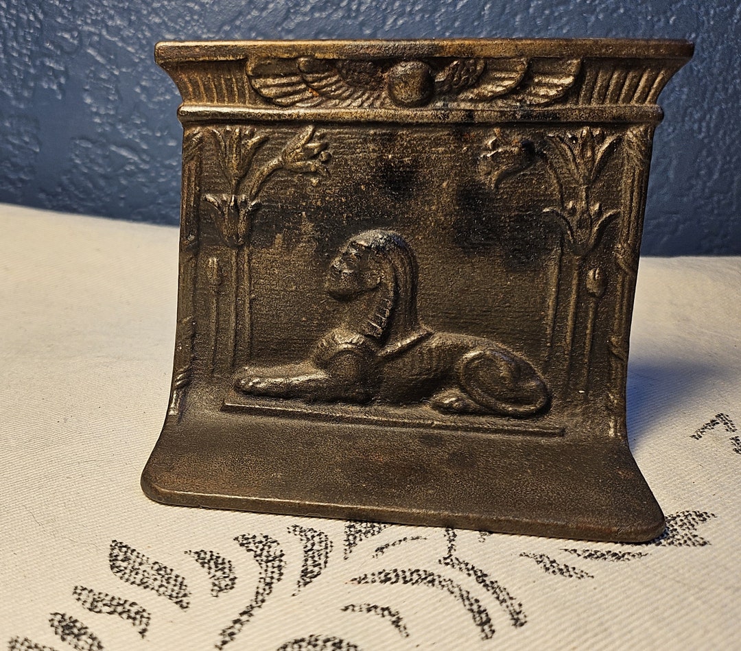 Art Deco Egyptian Sphinx Cast Iron Bookend [1 Only] - Etsy