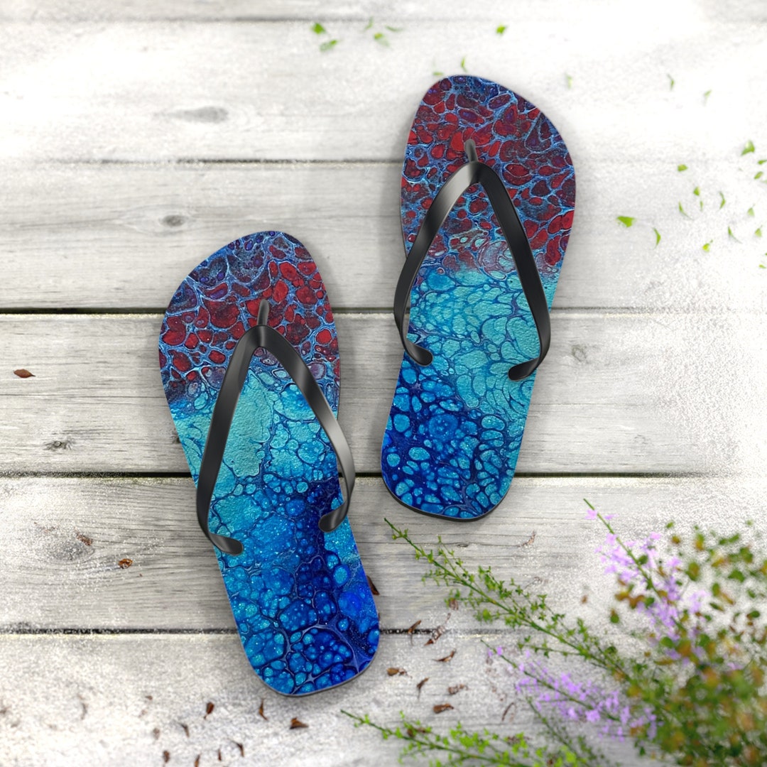 Rad Design Flip Flops Perfect for the Pool & Beach - Etsy