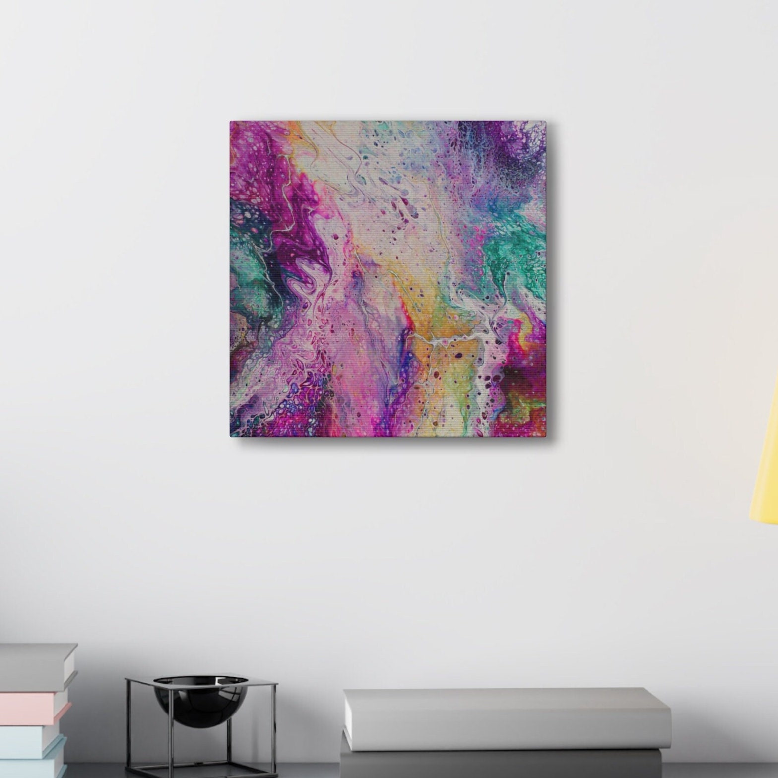 Unique & Vibrant Pastel Colors! Abstract Wall Art Canvas Print - Etsy
