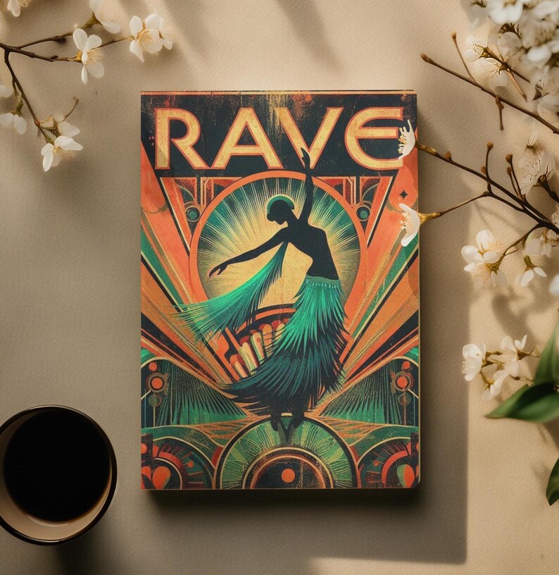 Vintage 1920s 'rave' Art Deco Antique Style Notebook Journal, Diary ...