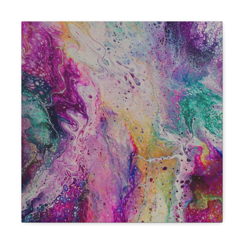 Unique & Vibrant Pastel Colors! Abstract Wall Art Canvas Print - Etsy