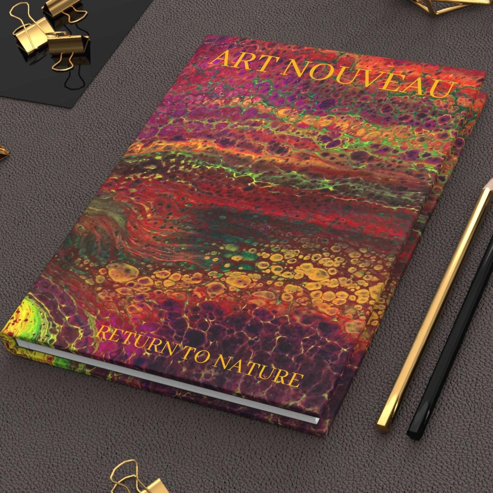 Nature 'flow Art' Hardcover Journal - Etsy
