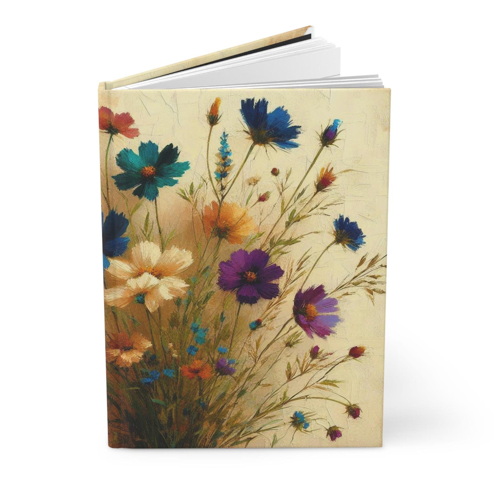 Vintage Wildflowers Journal, Pretty Colorful Floral Theme Matte ...