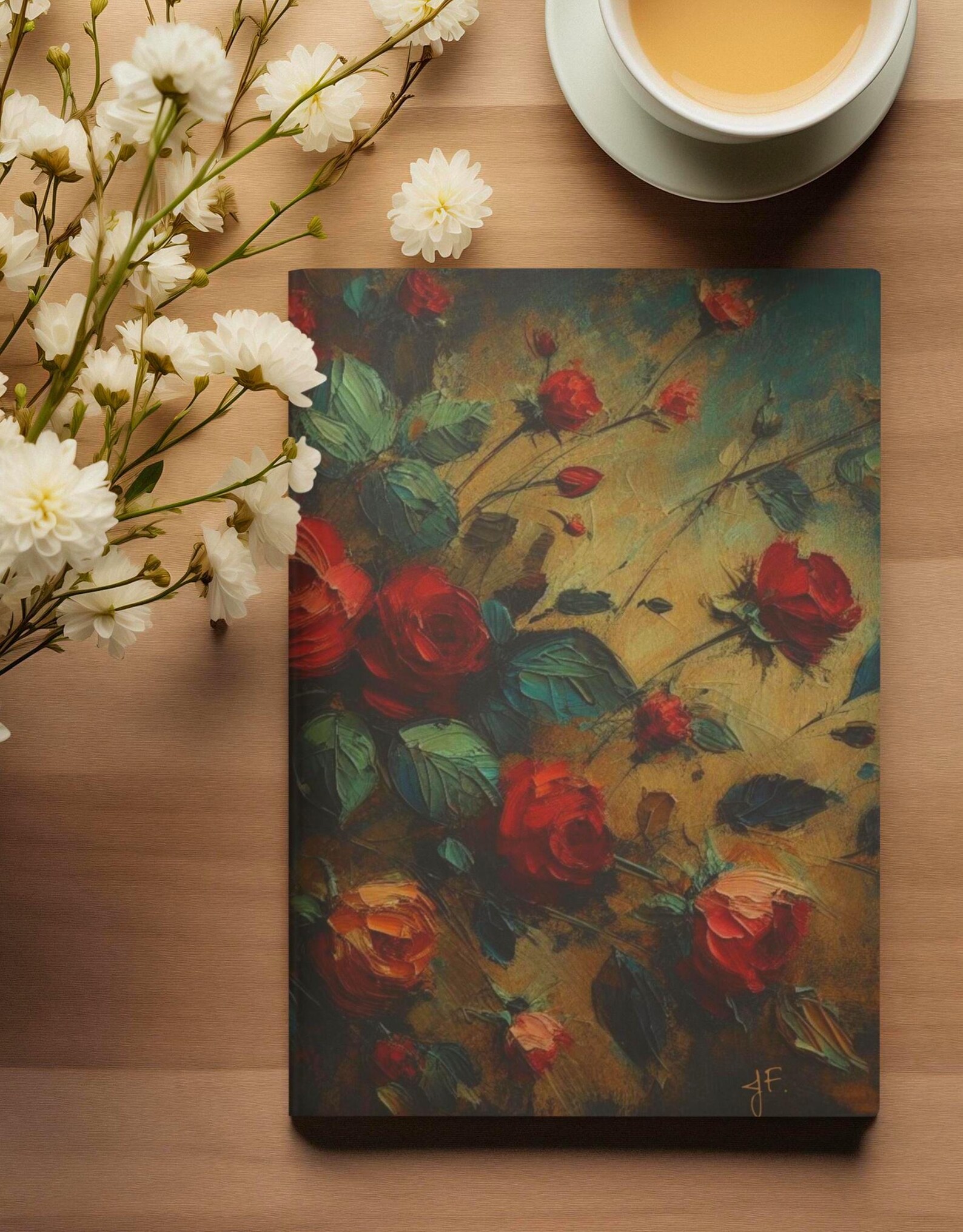 Wild Roses Vintage Notebook With Smooth Matte Hardcover Finish Perfect ...