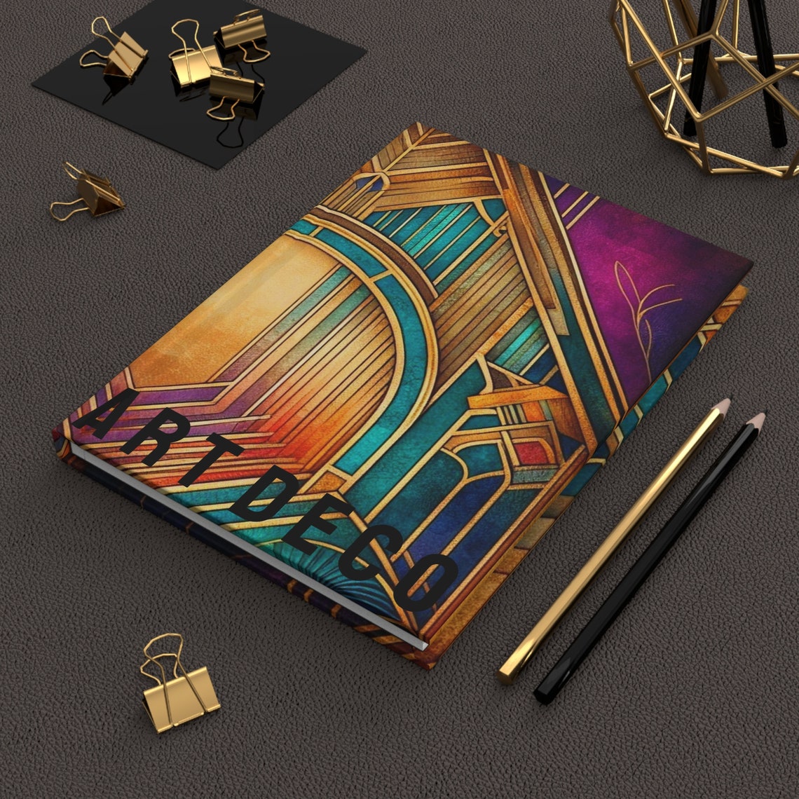 Vintage Bold & Edgy Art Deco Design Hardcover Journal Notebook - Etsy
