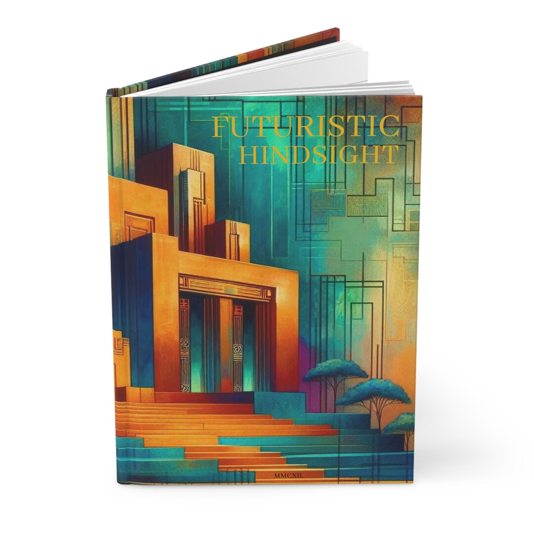 Vintage 'futuristic Hindsight' Tranquility Hardcover Journal - Etsy