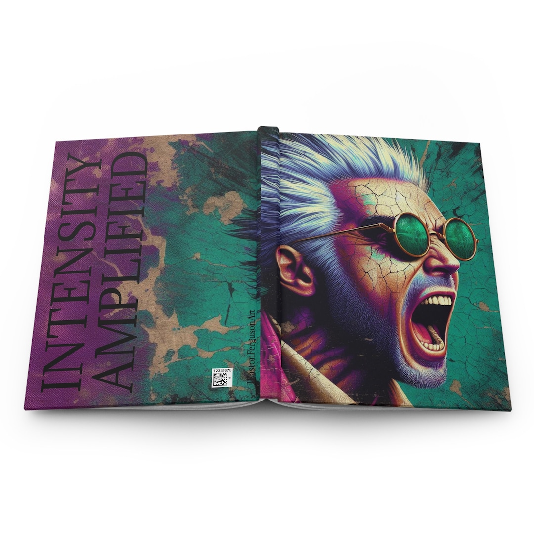 Intensity Amplified Notebook, Bold & Edgy Artwork Cover, Hardcover ...