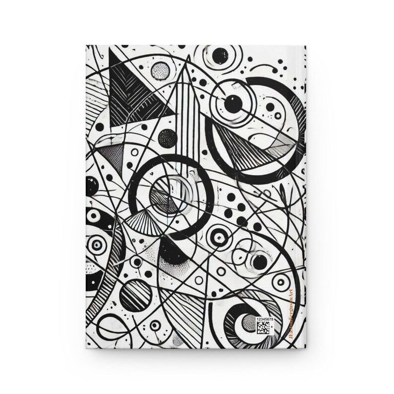 Abstract Black and White Artwork 'random Lines and Gibberish' Hardcover ...