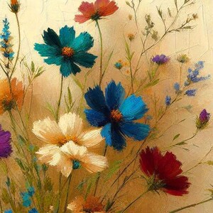Vintage Wildflowers Journal, Pretty Colorful Floral Theme Matte ...