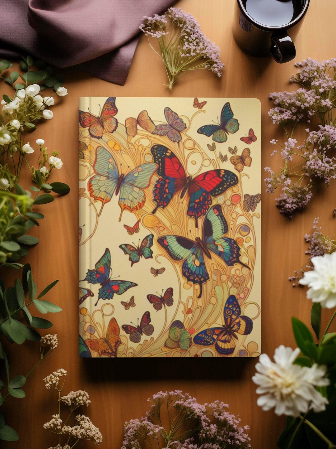 Butterflies Themed Hardcover Writing Journal Notebook - Etsy