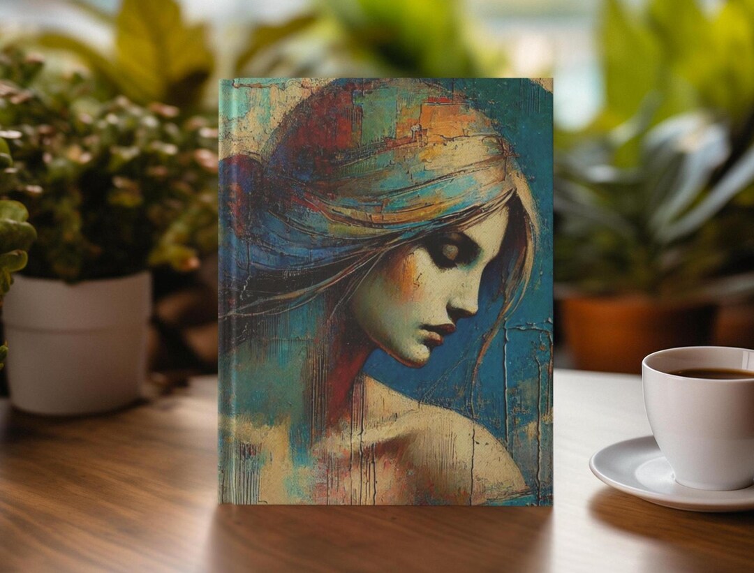 Vintage Retro 'graceful Woman' Hardcover Journal, Smooth Matte Finish ...