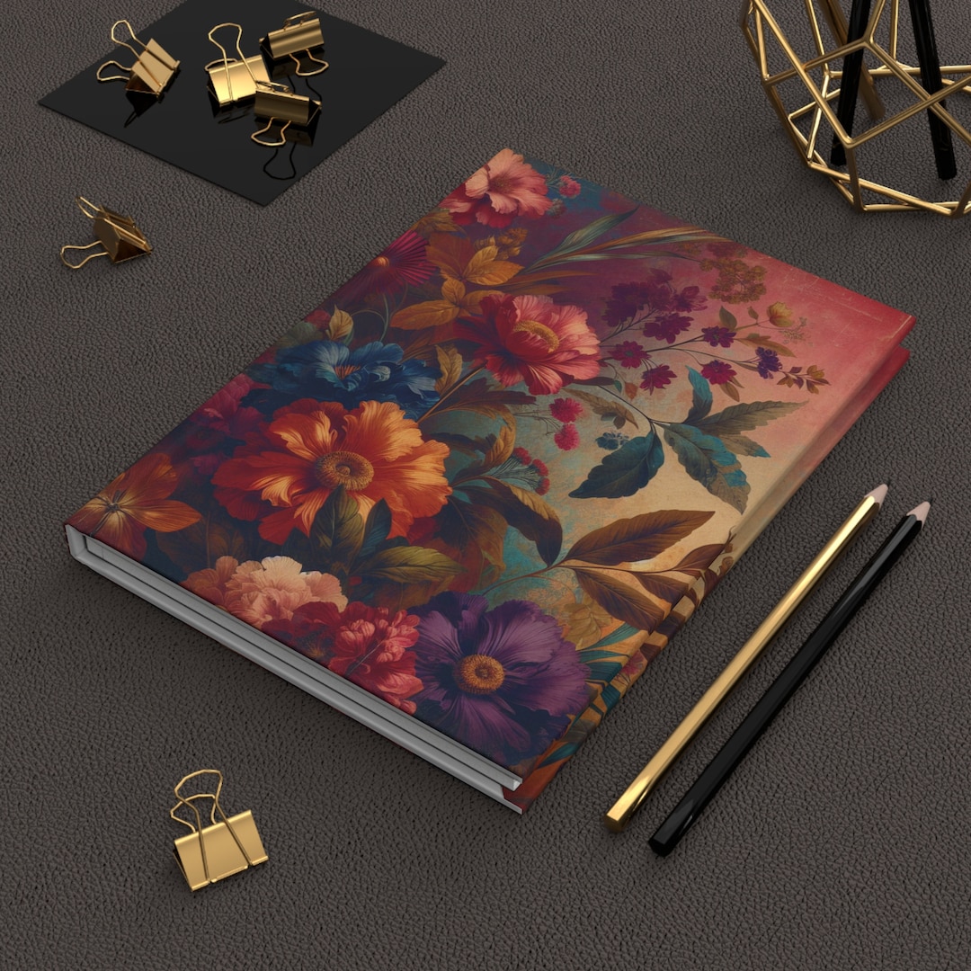 Beautiful Vintage Style Hard Cover Notebook - Etsy
