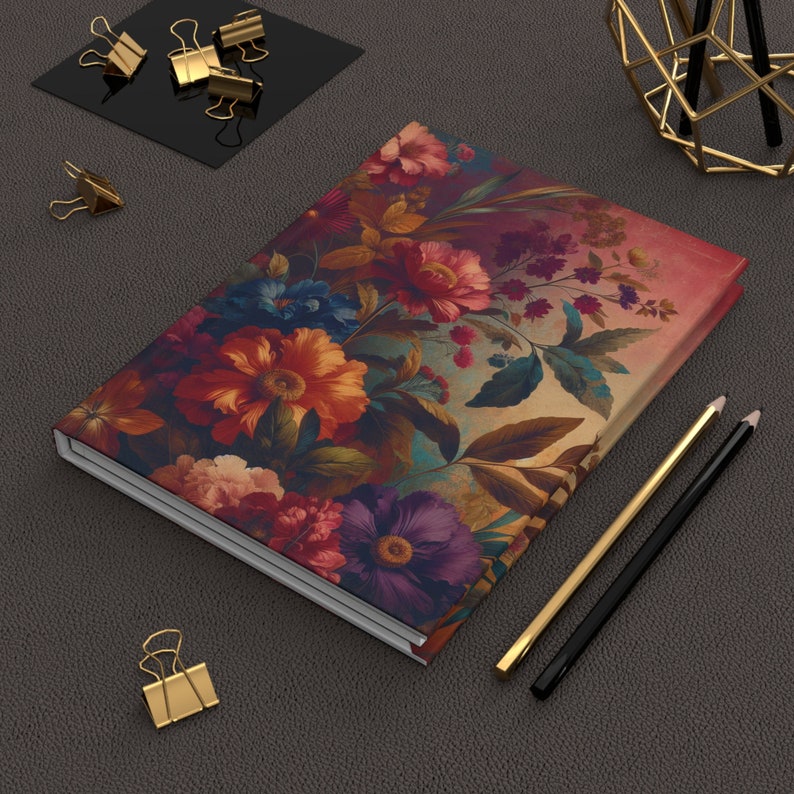 Beautiful Vintage Style Hard Cover Notebook - Etsy