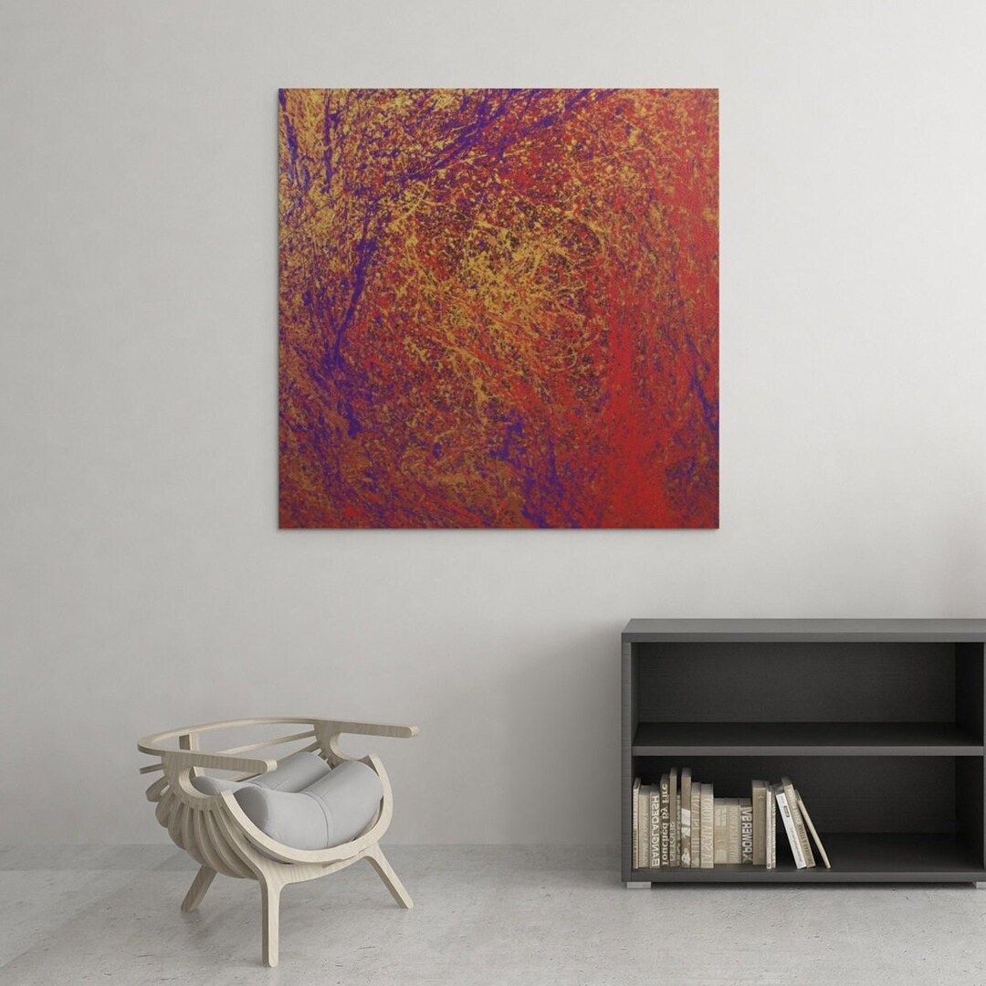 Vibrant & Intense Abstract Spatter Art Canvas Print - Etsy