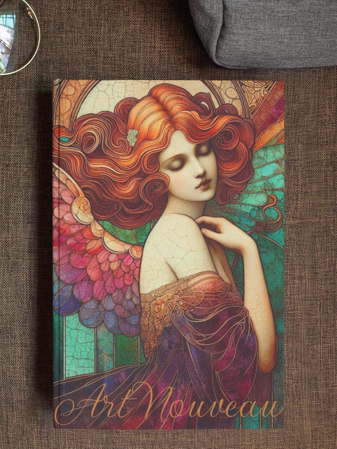 Vintage Art Nouveau 1890s Style Hardcover Journal With a Smooth Matte ...