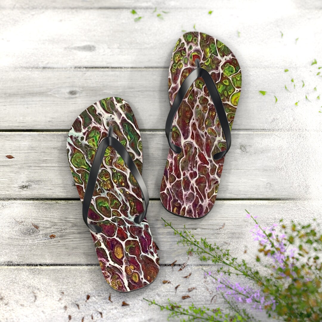 Rad Design Flip Flops Perfect for the Pool & Beach - Etsy