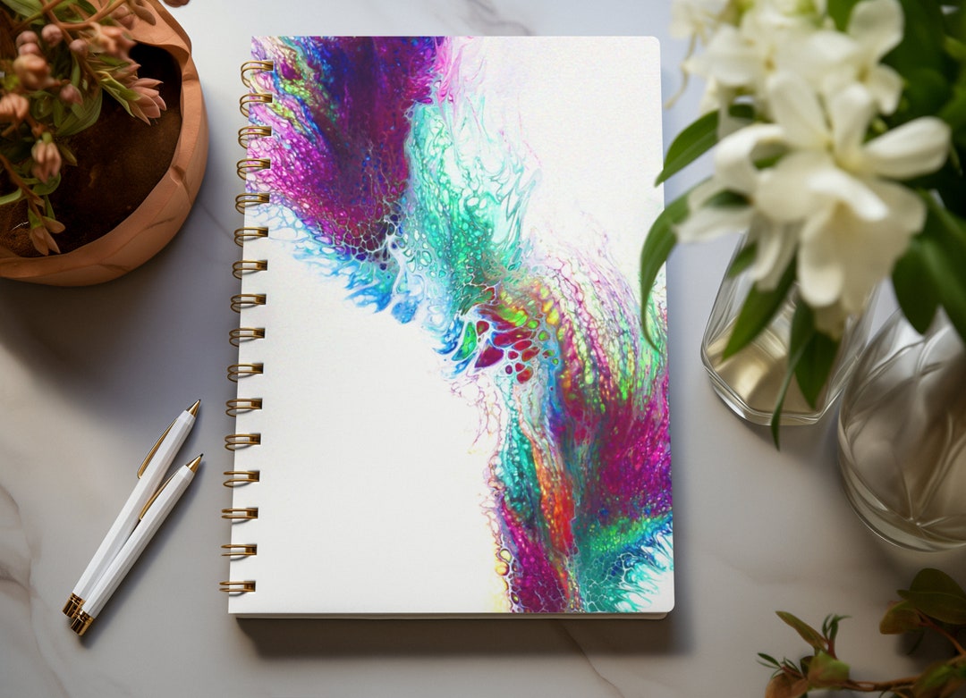 Unique & Colorful Abstract Cover-art Spiral Notebook - Etsy