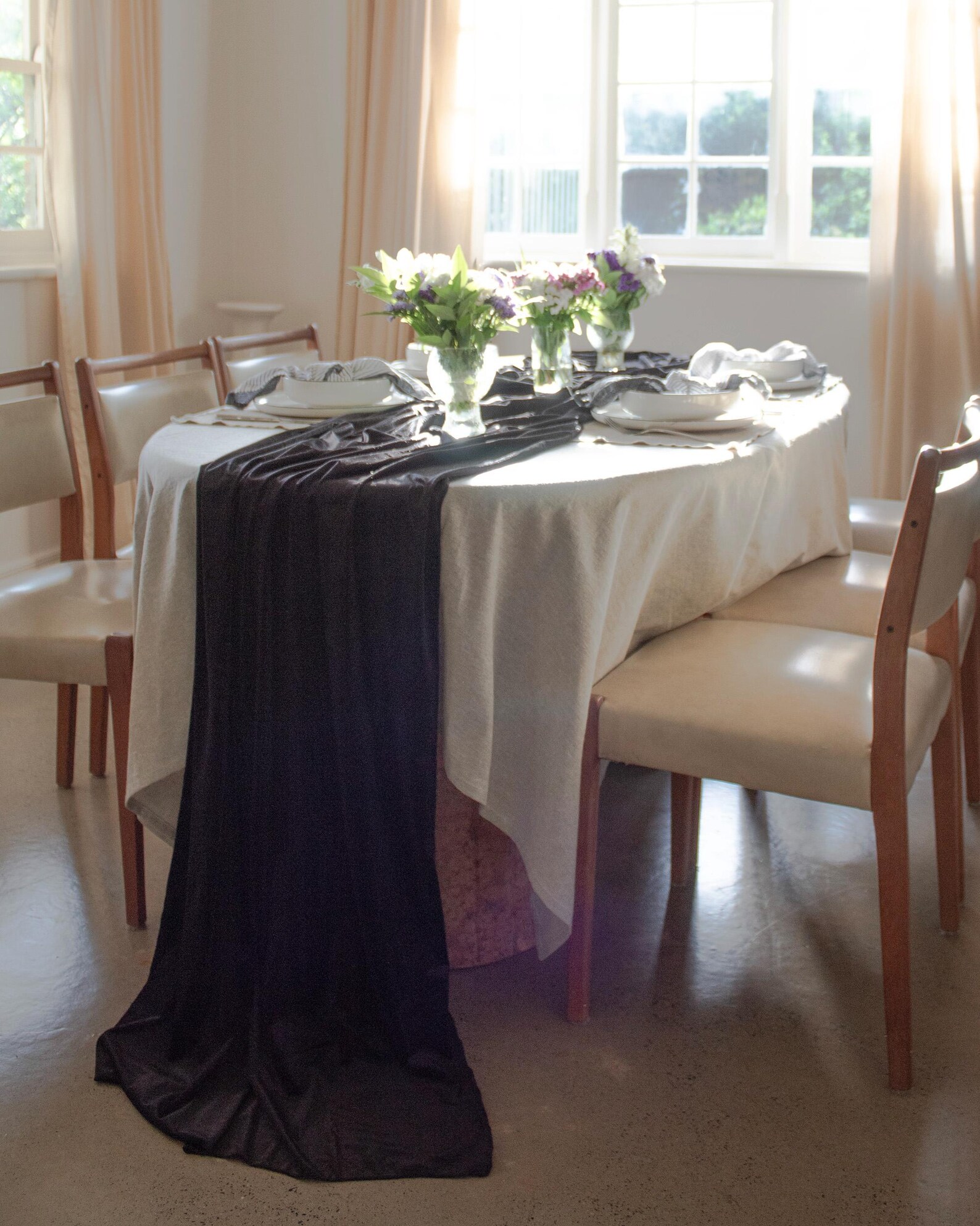 Luscious and Decadent Black Velvet Table Runner | 3 Metres | Weddings ...