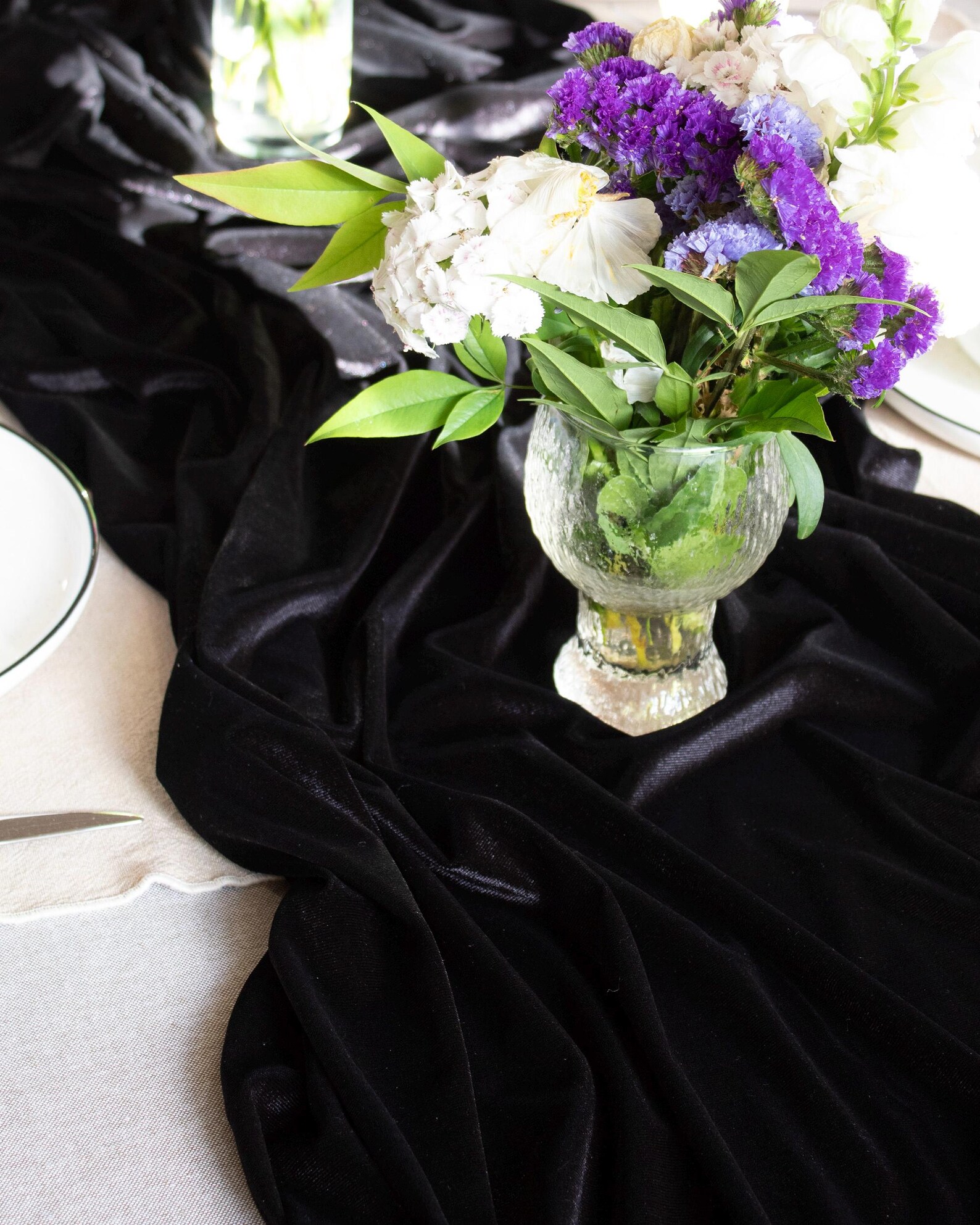 Luscious and Decadent Black Velvet Table Runner | 3 Metres | Weddings ...