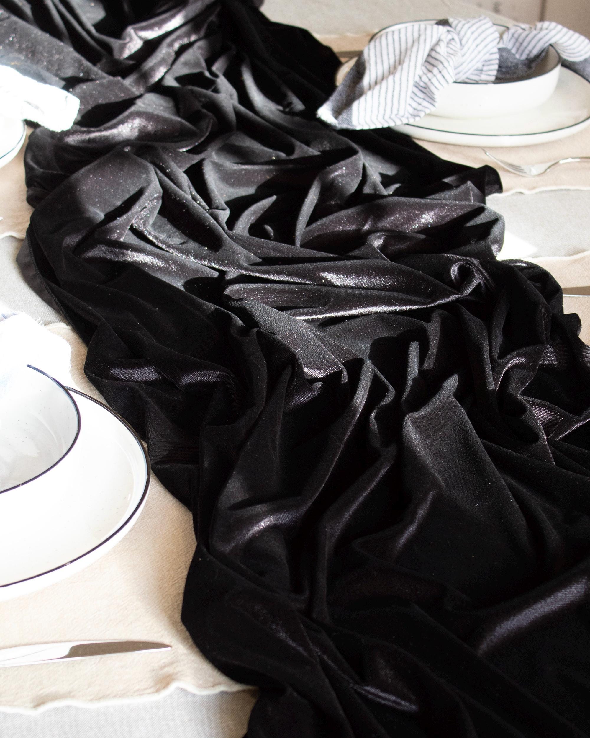 Luscious and Decadent Black Velvet Table Runner | 3 Metres | Weddings ...