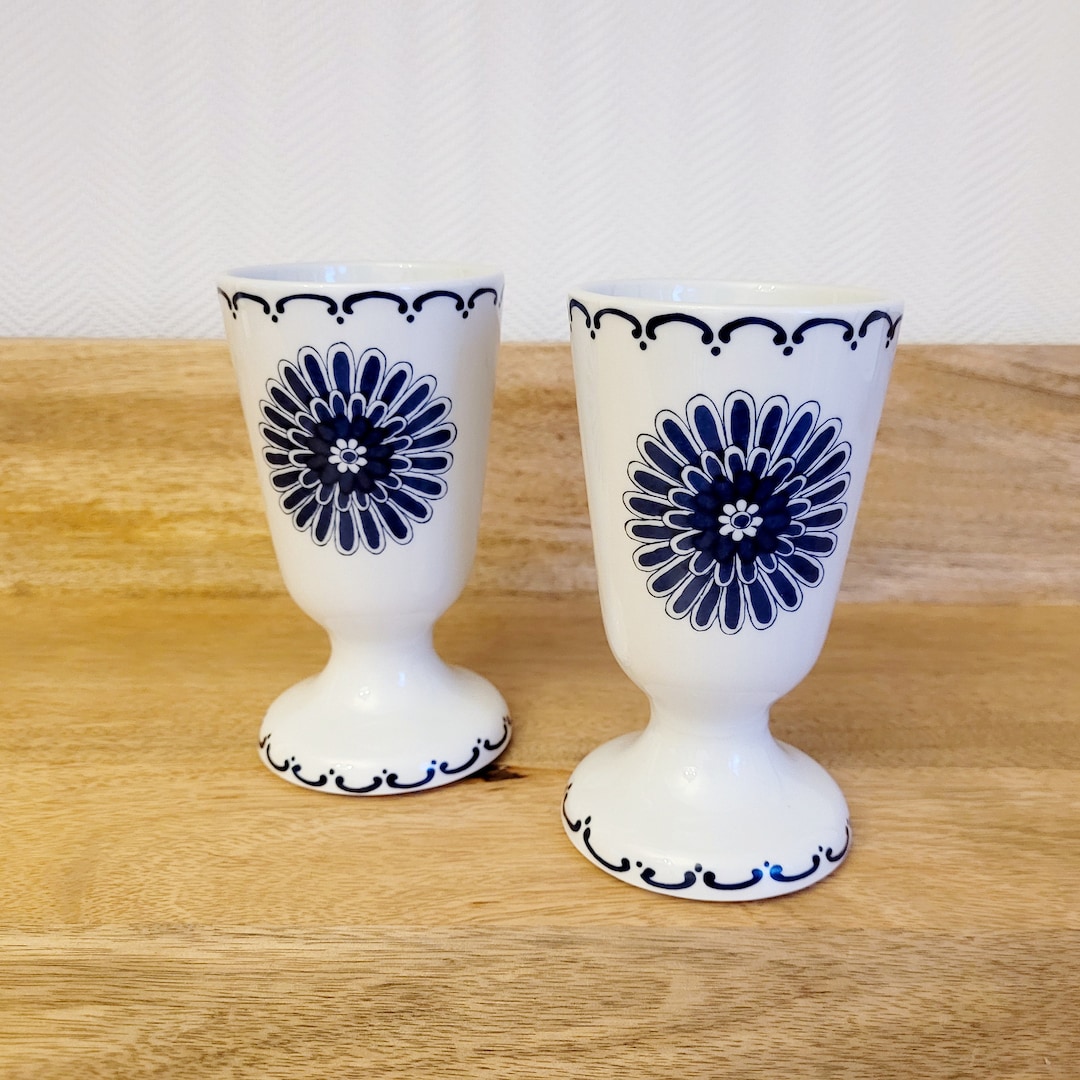 Pair of Mazagran in Paris Porcelain With Ming Blue Decor - Etsy